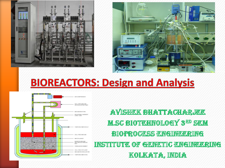 (PPT) Bioreactors : Design and Analysis