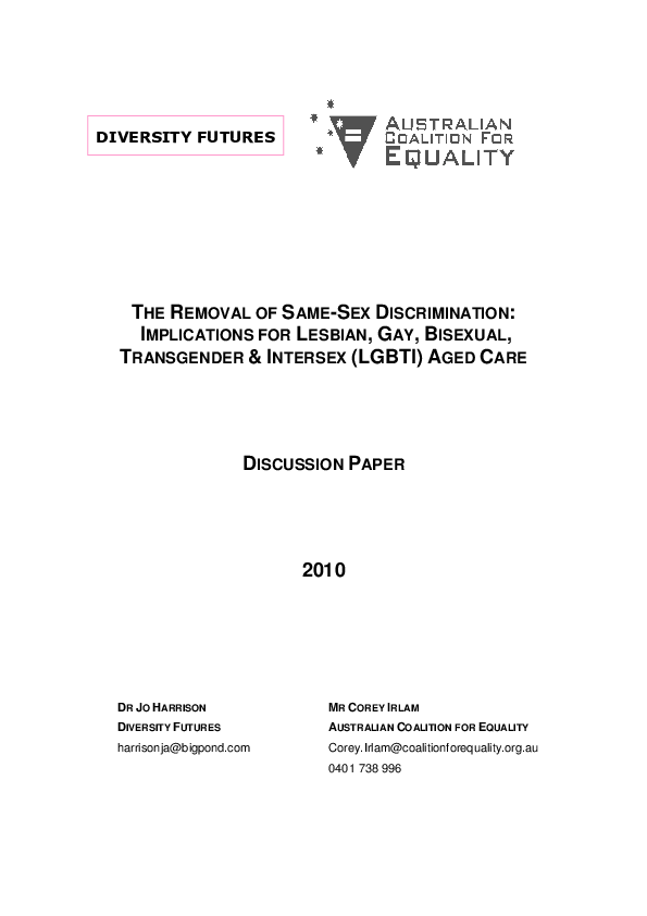(PDF) The Removal of Same-Sex Discrimination: Implications for lesbian ...