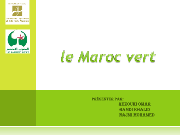 (PPT) 10 Maroc Présentation Statistiques Agricolestr