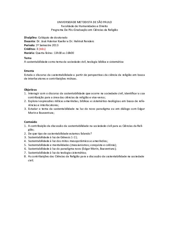 (PDF) 2013 - 1º sem: KAEFER, José Ademar; KESSLER, Reiner; RENDERS ...