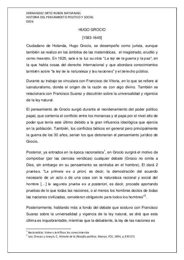 (DOC) HUGO GROCIO [1583-1645]