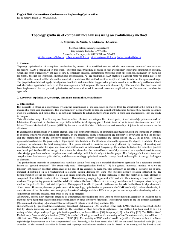 (PDF) Topology synthesis of multi-material compliant mechanisms with a Sequential Element ...