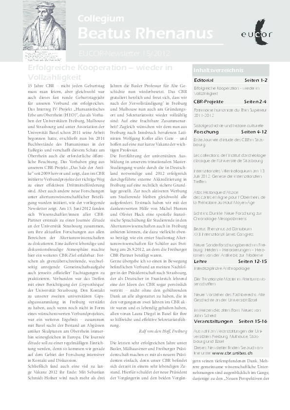 (PDF) Beatus Rhenanus ad Danubium: XXII International Limes Congress