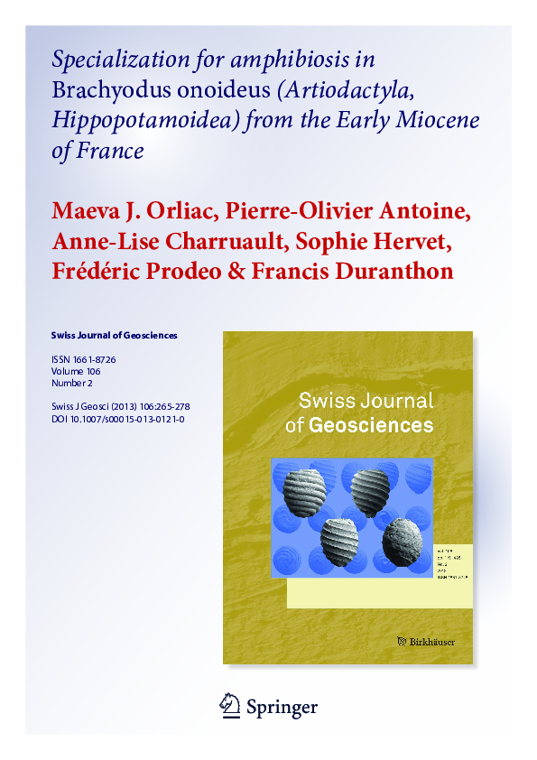 (PDF) Specialization for amphibiosis in Brachyodus onoideus ...