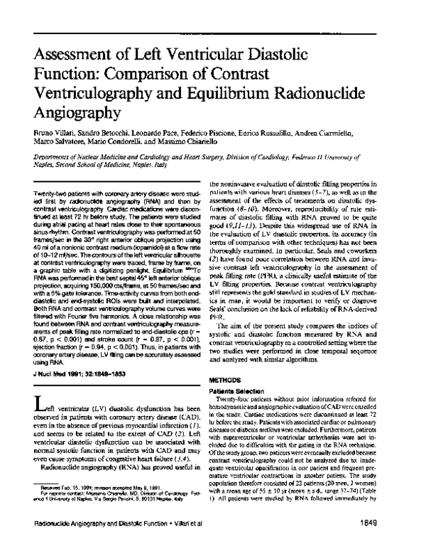 (PDF) Assessment of Left Ventricular Diastolic Function: Comparison of Contrast Ventriculography ...