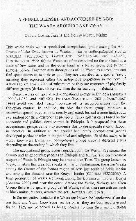 (PDF) A people who was blessed and cursed by God: The Waata around Lake ...