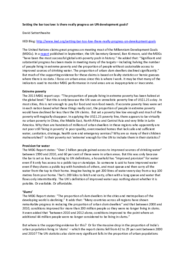 (DOC) Setting the bar too low: is there really progress on UN ...