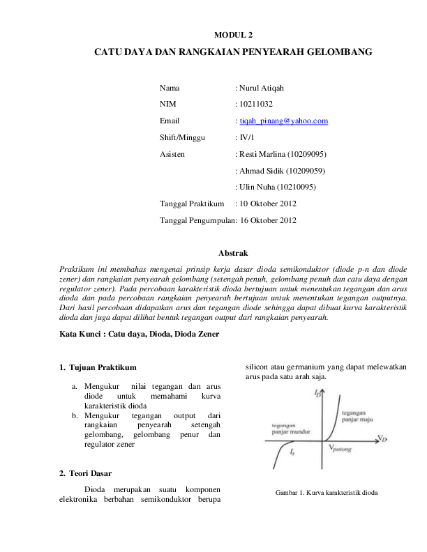 (PDF) CATU DAYA DAN RANGKAIAN PENYEARAH GELOMBANG
