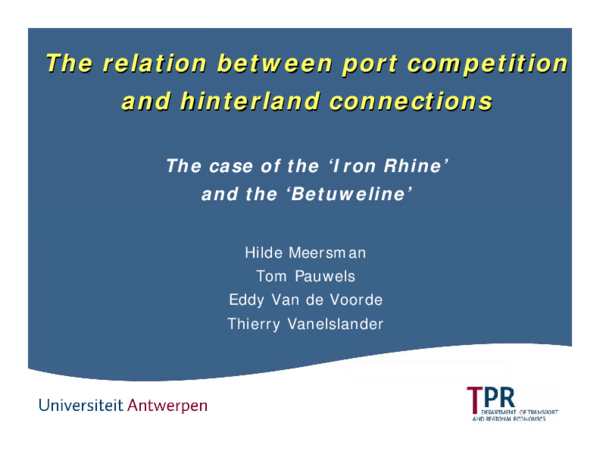 (PDF) The relation between port competition