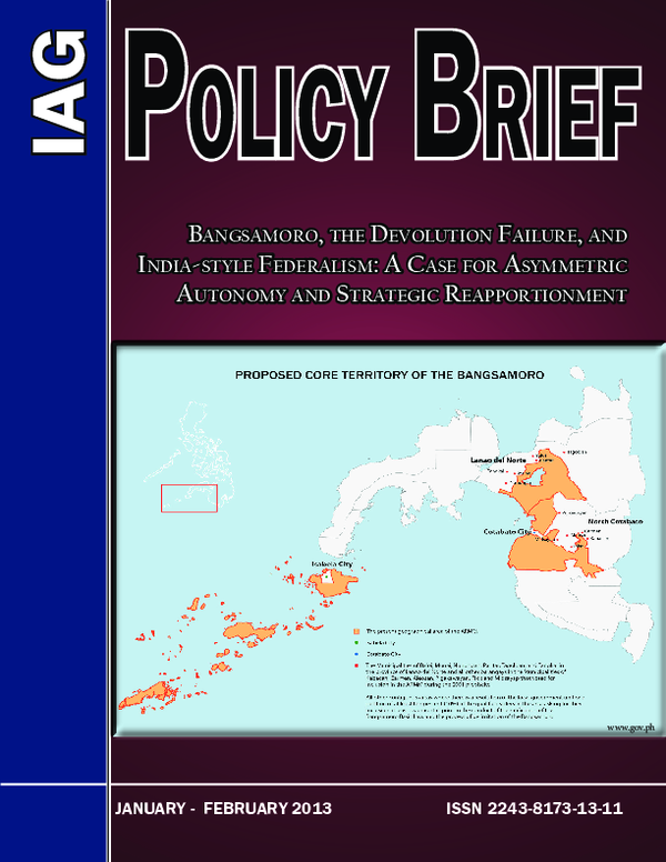 (PDF) Bangsamoro, the Devolution Failure, and India-style Federalism: A ...