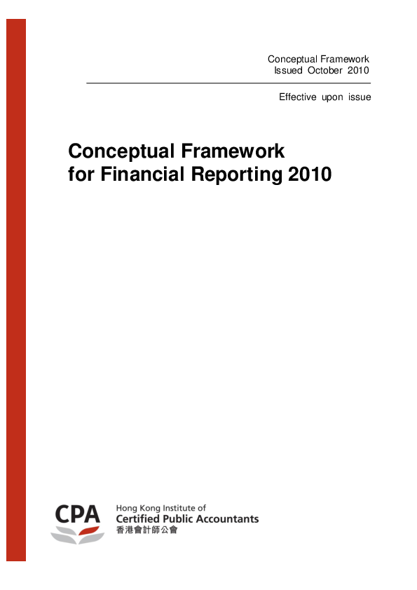 (PDF) Conceptual Framework for Financial Reporting 2010