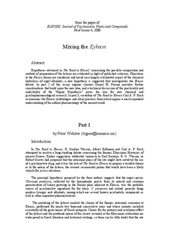 (PDF) ELEUSIS: Journal of Psychoactive Plants and Compounds New Series ...
