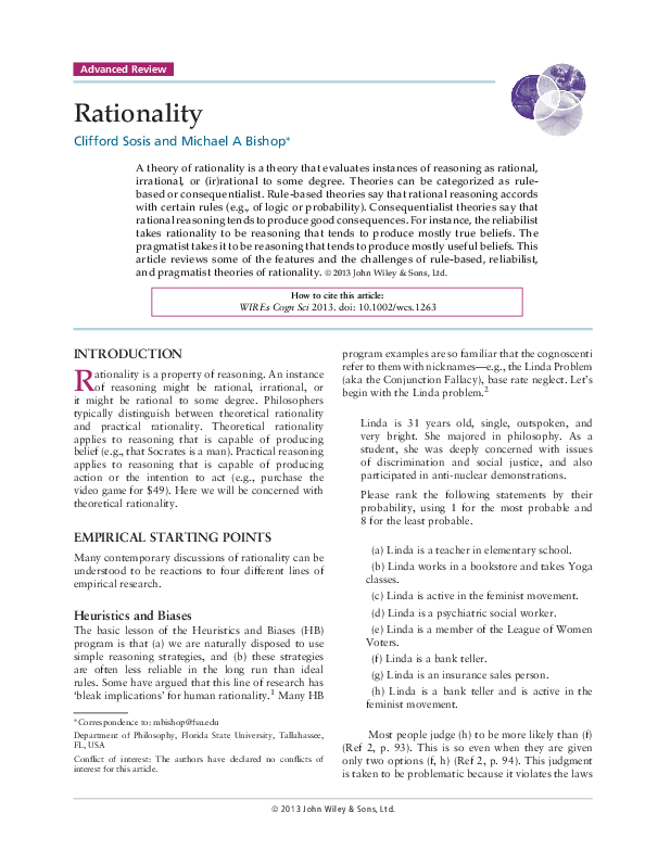 (PDF) Rationality