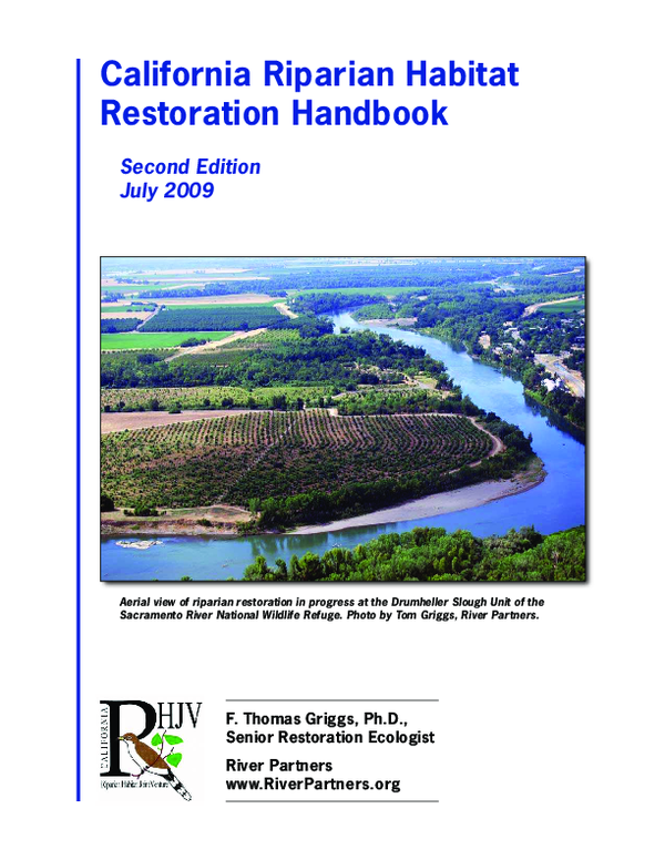 (PDF) California Riparian Habitat Restoration Handbook