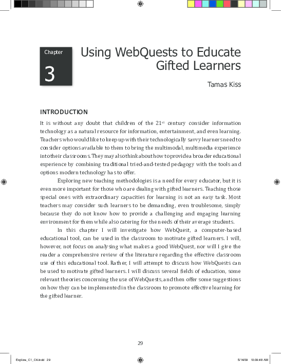(PDF) Using WebQuests to Educate Gifted Learners