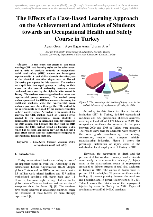 (PDF) The Effects of a Case-Based Learning Approach on the Achievement ...