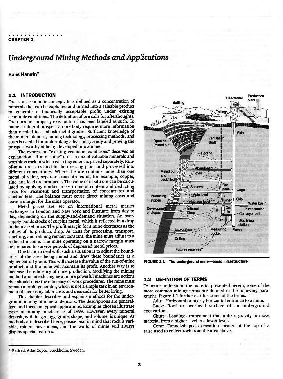 (PDF) Underground Mining Methods