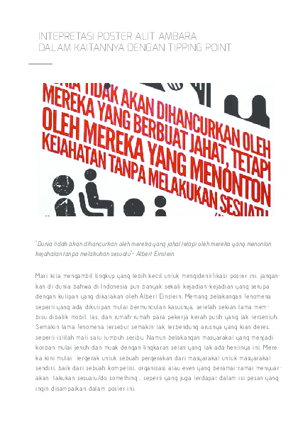 (PDF) INTEPRETASI POSTER ALIT AMBARA DALAM KAITANNYA DENGAN TIPPING POINT