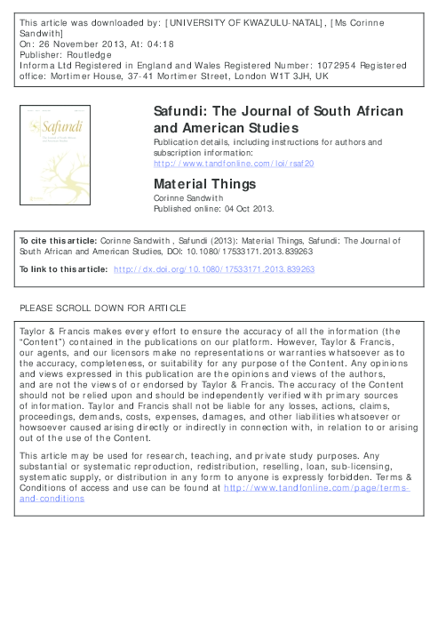 (PDF) Material Things