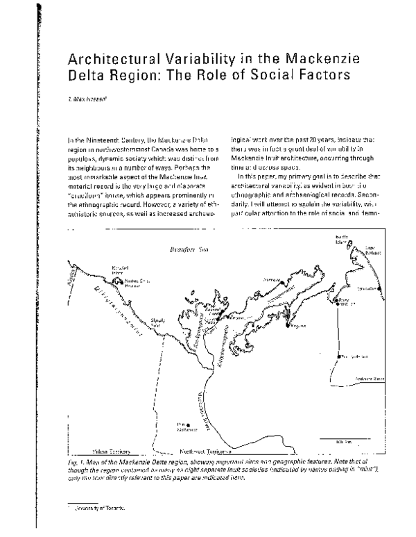 (PDF) Architectural Variability in the Mackenzie Delta Region: The Role ...