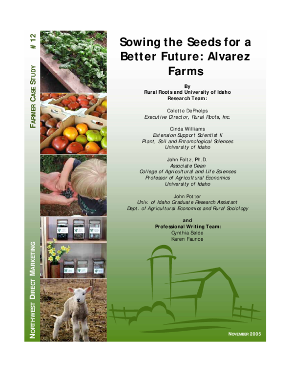(PDF) Sowing the Seeds for a Better Future: Alvarez Farms