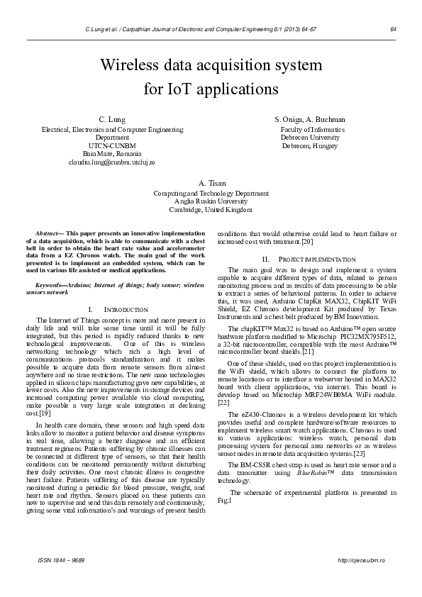 (PDF) Wireless data acquisition system for IoT applications