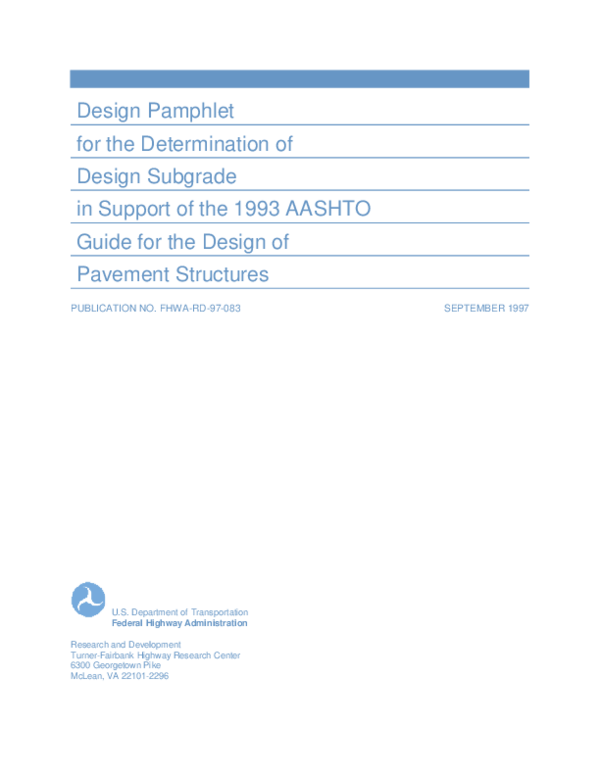 (PDF) Design Pamphlet for the Determination of Design Subgrade in ...