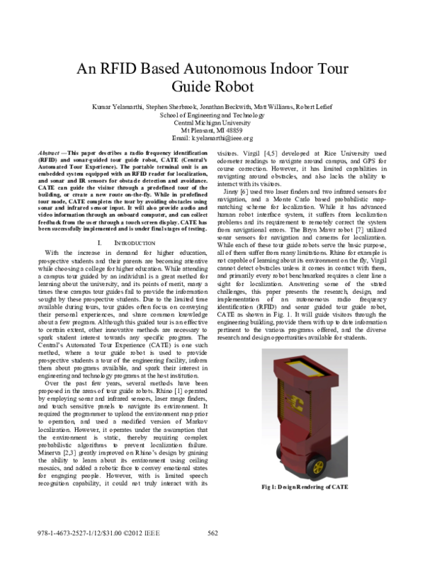 (PDF) An RFID Based Autonomous Indoor Tour Guide Robot