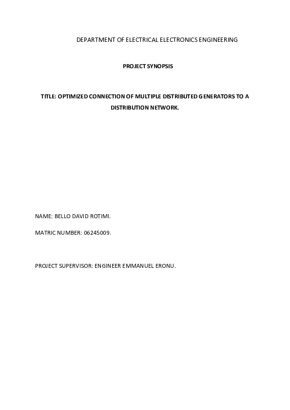 (DOC) optimization of active power distribution network using genetic algorithm