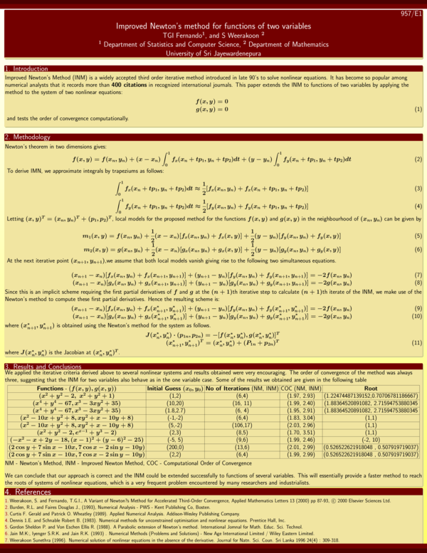 (PDF) Improved Newton’s Method for functions of Two Variable