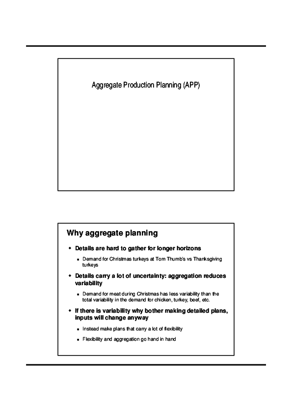 (PDF) Aggregate Production Planning (APP)