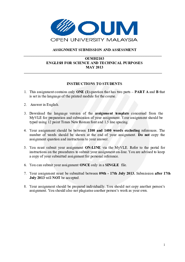 INSTRUCTIONS FOR PREPARATION AND SUBMISSION OF