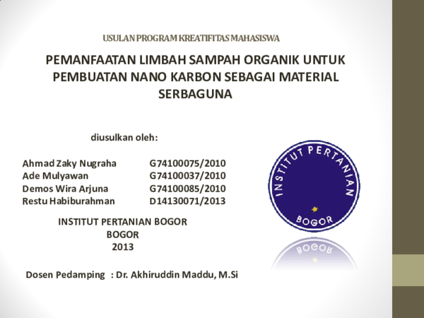 (PPT) PKMP Presentasi IPB