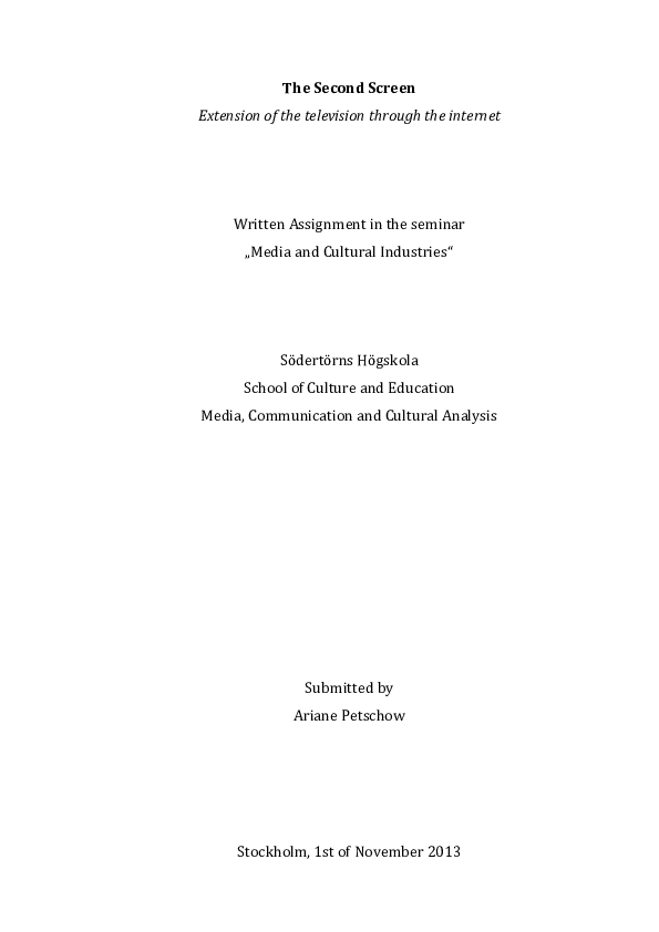 (PDF) The Second Screen