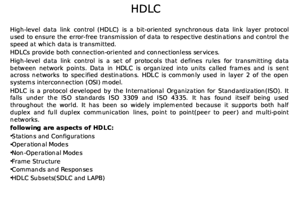 (PPT) HDLC