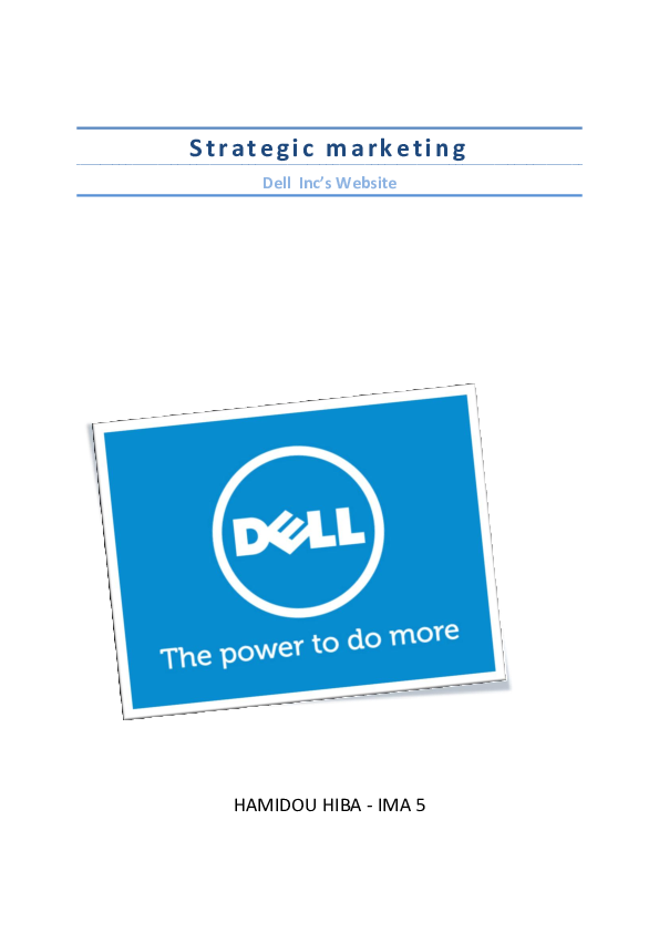 (DOC) Dell - Strategic marketing
