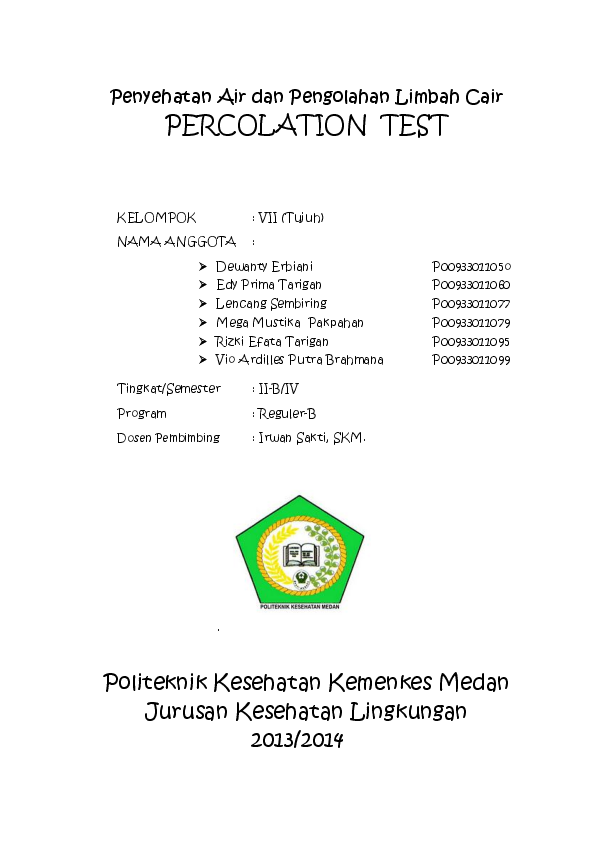 PAPLC - Percolation Test