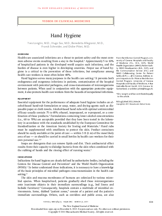(PDF) Hand Hygiene