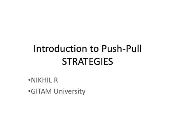 (PPT) Pull Push Strategies