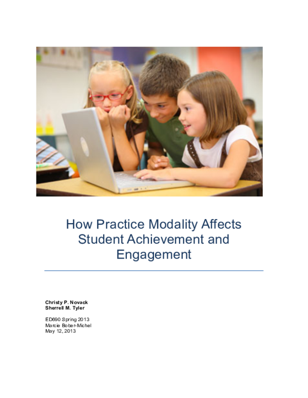 (PDF) How Practice Modality Affects Student Achievement and Engagement ...