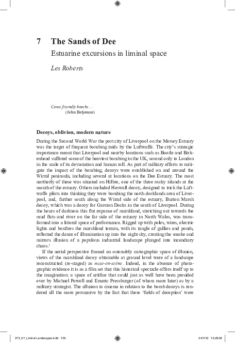 (PDF) The Sands of Dee: Estuarine Excursions in Liminal Space