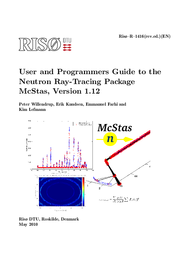 (PDF) User and Programmers Guide to the Neutron Ray-Tracing Package McStas, Version 1.12