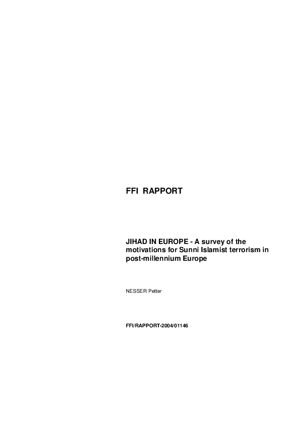 (PDF) 2004 FFI report Jihad in Europe