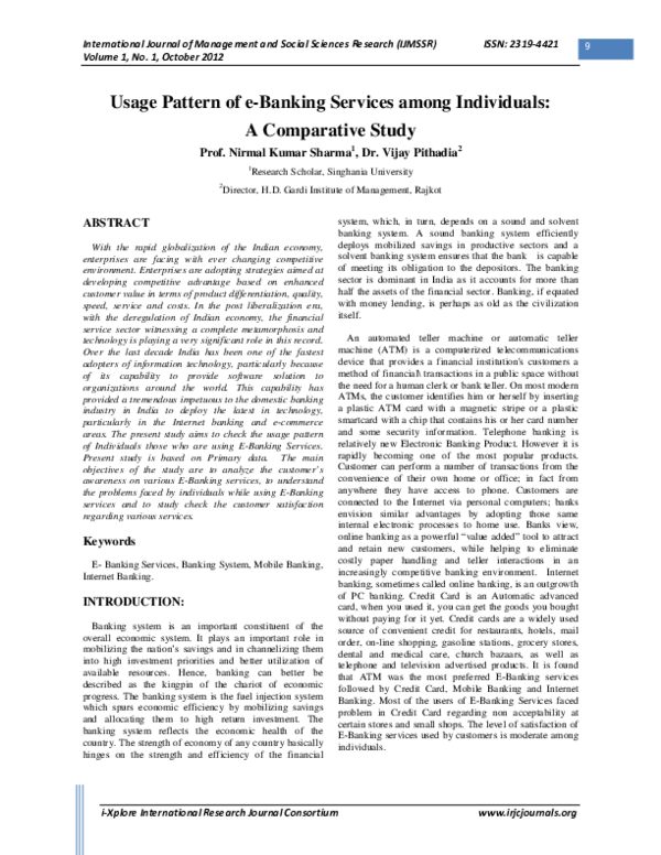 (PDF) E-Banking Usage Patterns and Customer Insights