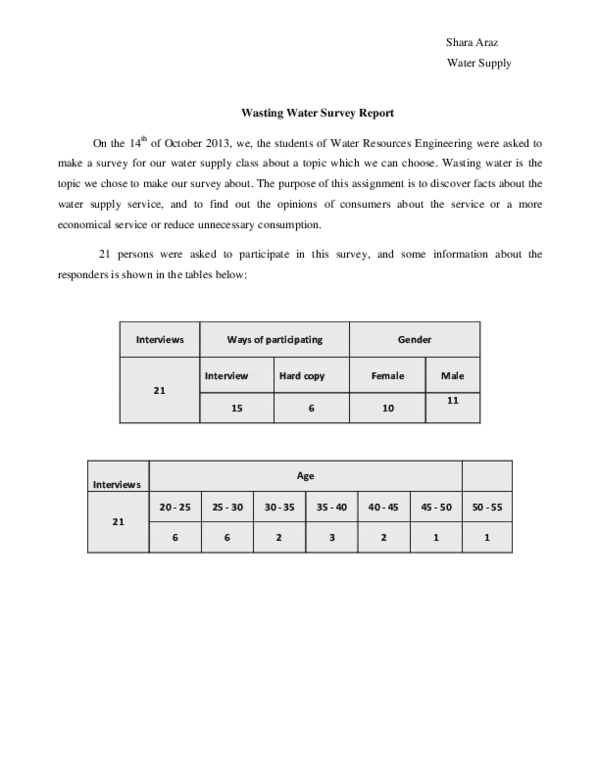 (DOC) Wasting Water Survey Report