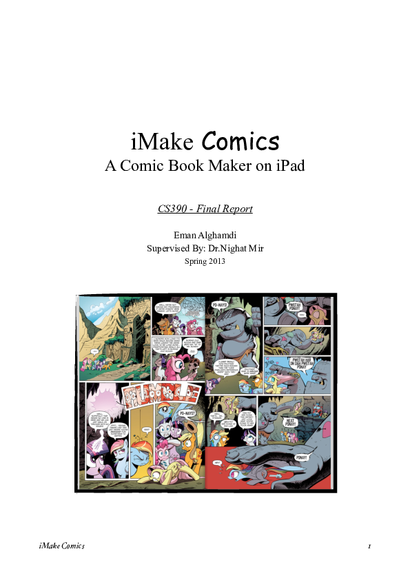(PDF) A Comic Book Maker on iPad CS390 -Final Report