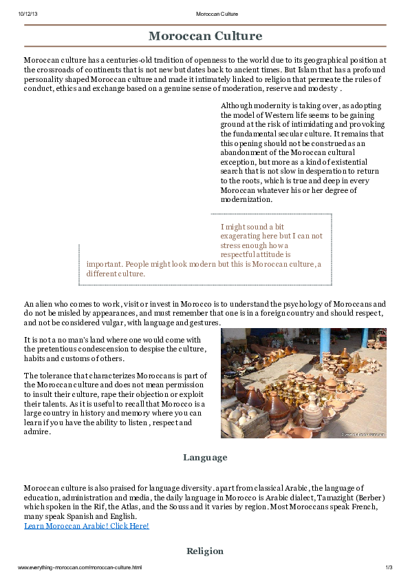 (PDF) Moroccan Culture