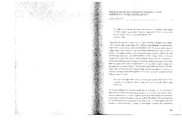 (PDF) Deleuzian Metacinematic Images Kabakov Installation
