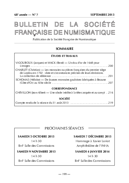 (PDF) UNE OBOLE INEDITE A LA TETE CASQUEE ET AU SAMPI