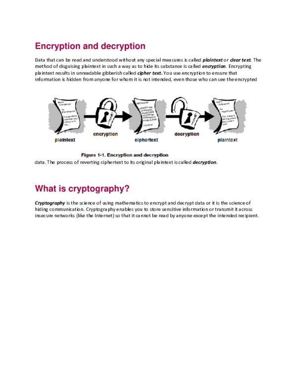 (DOC) Encryption and decryption
